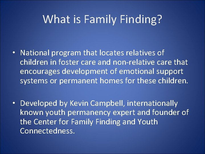 Forging Family Connections Strengthening Adoptions This workshop will