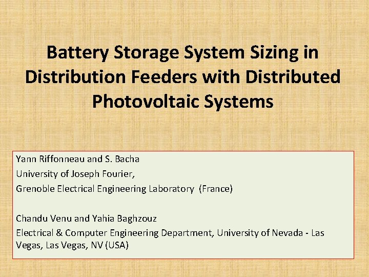 Battery Storage System Sizing in Distribution Feeders with