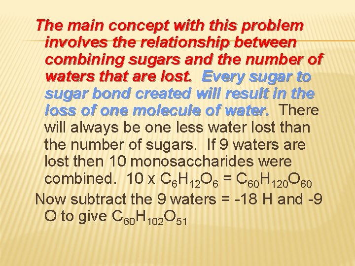 CARBOHYDRATES Notes and Practice Problems BASIC FORMULA The