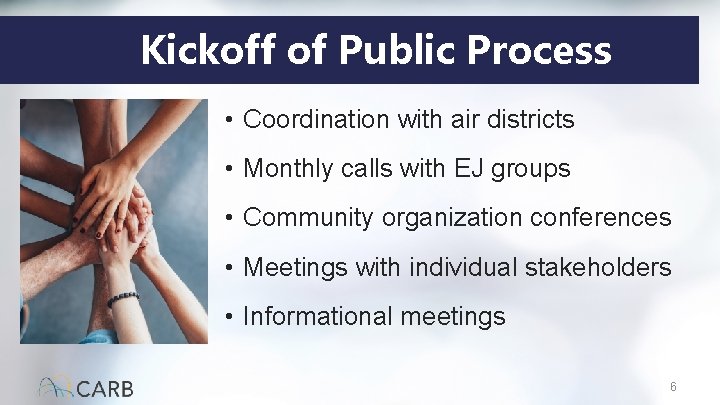 Update on AB 617 Community Air Protection Program