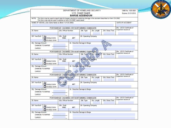 MARINE CASUALTY REPORTING Sector HoustonGalveston Investigations ...