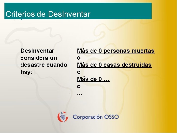 www desinventar org Sistema de inventarios de desastres