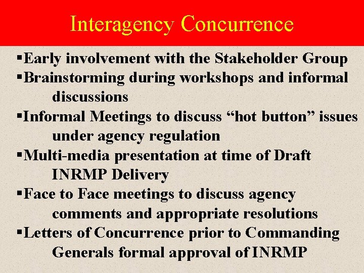 Marine Corps Base Camp Lejeune INRMP Approach and