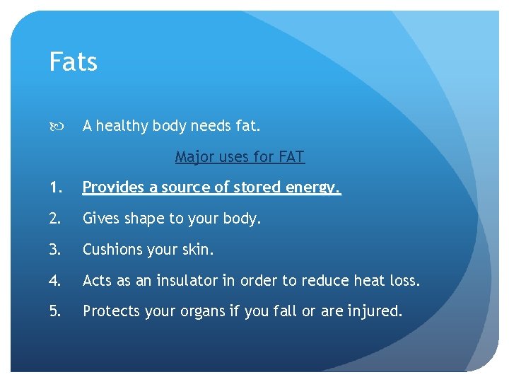 Basic Nutrition Understand the fuel your body needs