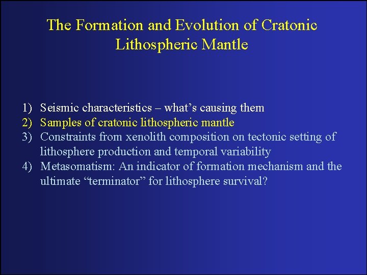 The Formation and Evolution of Cratonic Lithospheric Mantle