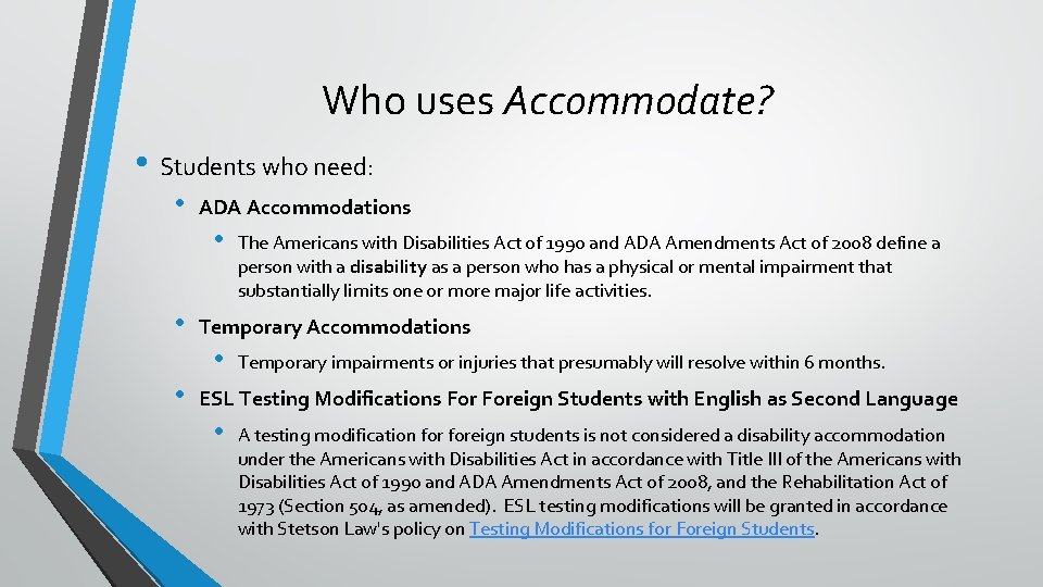 Accessing Your Accommodate Student Portal A Guide for
