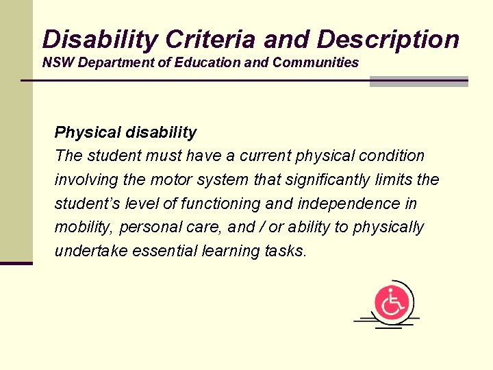 Physical Intellectual Disabilities Developed by Vivian Azar 2014