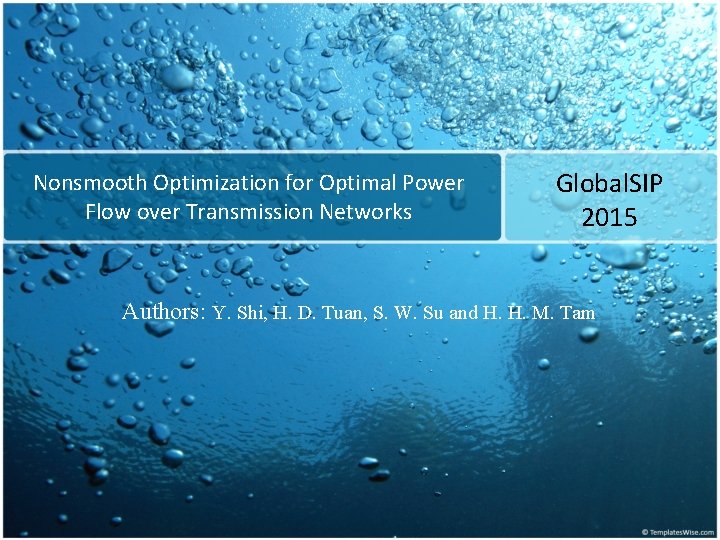 Nonsmooth Optimization for Optimal Power Flow over Transmission