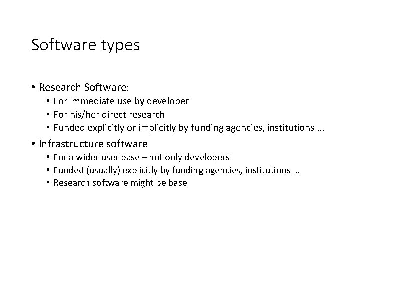 Software as Research Data Introduction Software vs data