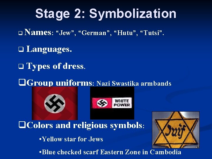 The Eight Stages of Genocide Dr Gregory Stanton
