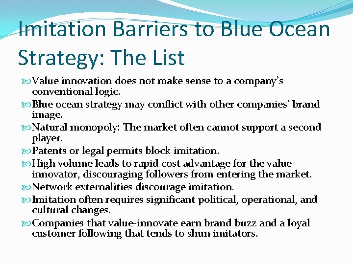 Conclusion The Sustainability and Renewal of Blue Ocean