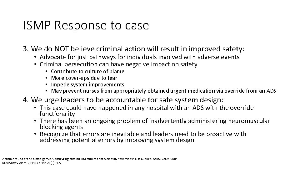 Root Cause Analysis of ADE including neuromuscular blocking
