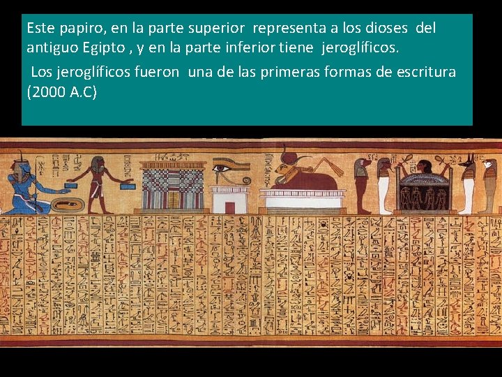 Papiros Egipcios 3bsico ARTES VISUALES Actividad Los estudiantes