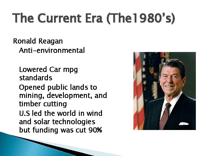 Environmental History of the US Four Major Eras