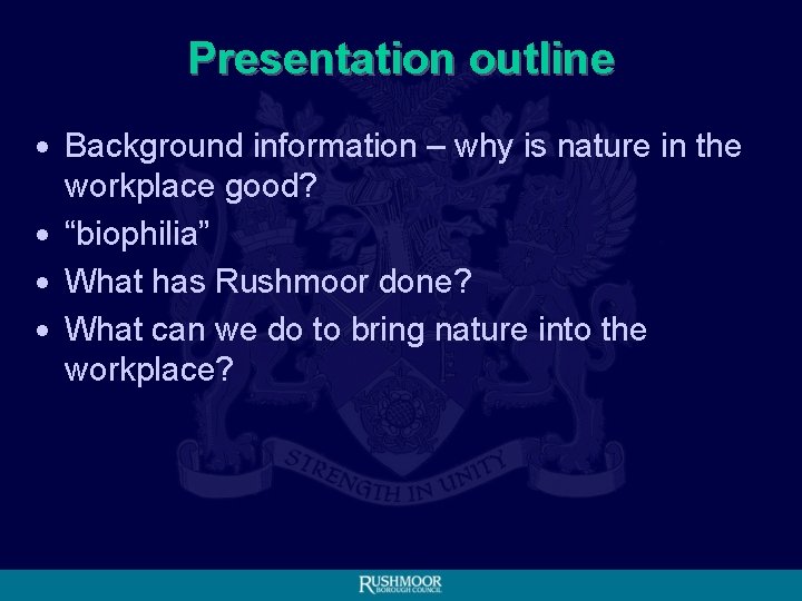 Nature a key aspect of a sustainable workplace