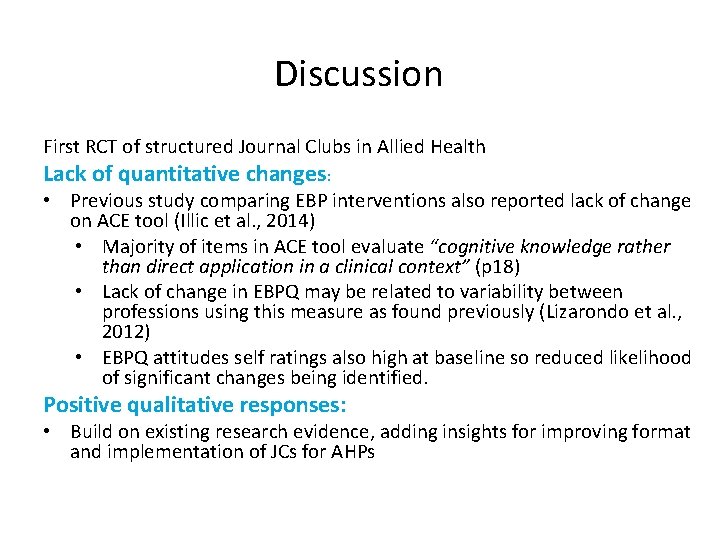 TREAT Tailoring Research Evidence And Theory Journal Clubs