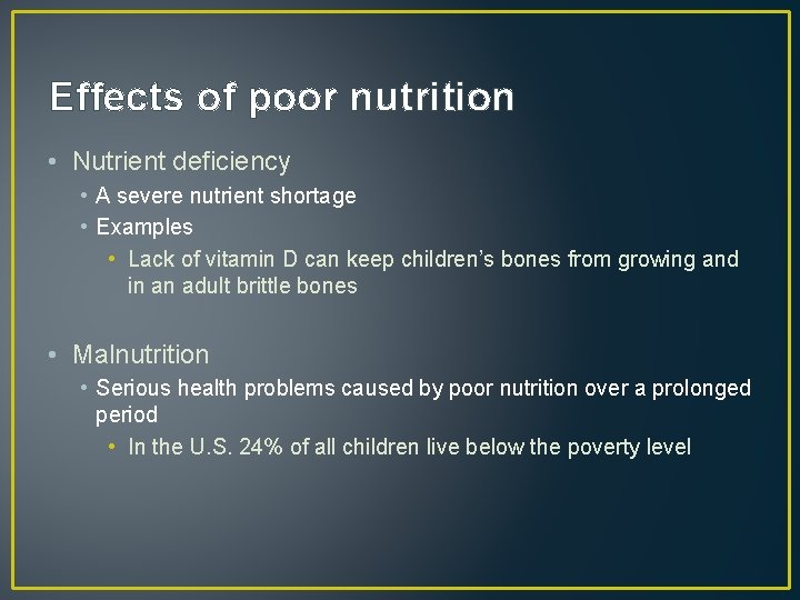 Nutrients Unit 3 Chapter Bell Ringer What do