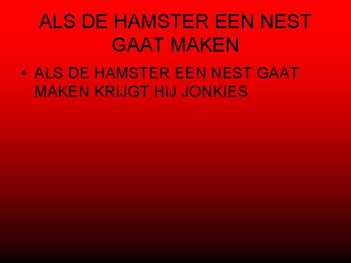 HAMSTERS SPREEKBEURT VAN LISA HET GAAT OVER HAMSTERS