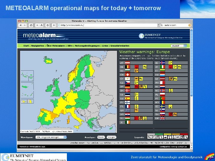METEOALARM Weather and natural hazards warnings Michael Staudinger