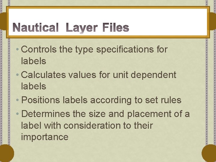 Arc GIS configuration files automate the nautical chart