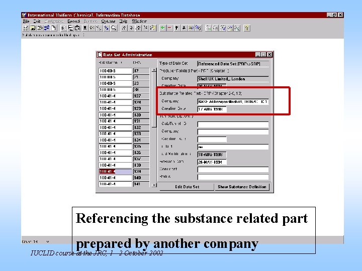 IUCLID International Uniform Chemica L Information Database Stefan