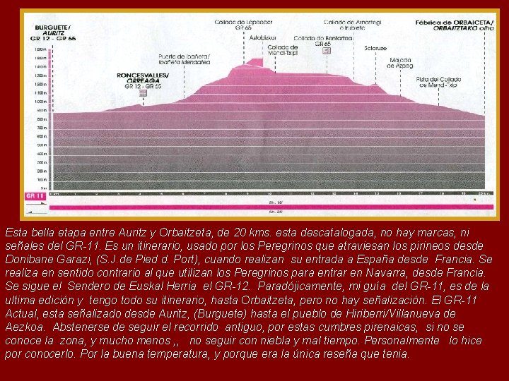 ORBAITZETA PUEBLO Esta bella etapa entre Auritz y