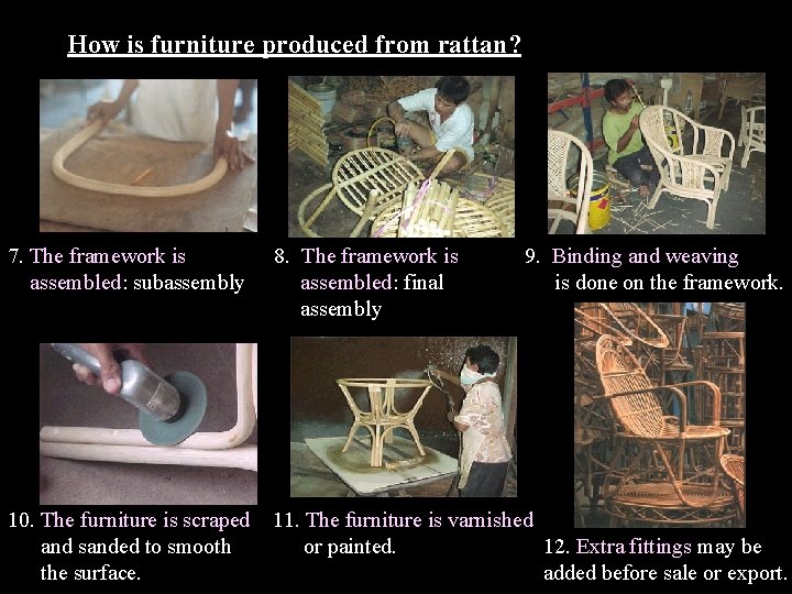 TRANSFER OF TECHNOLOGY MODEL RATTAN FURNITURE MAKING UNIT