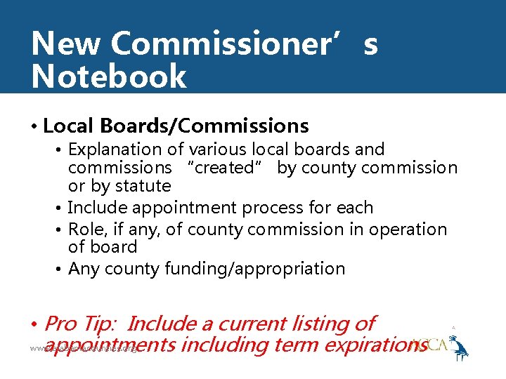 Creating a GoTo Notebook for Your New Commissioners