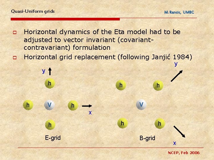 QuasiUniform grids M Rancic UMBC QuasiUniform Rectangular Grids