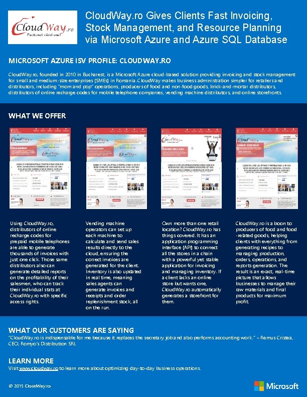 Cloud Way ro Gives Clients Fast Invoicing Stock