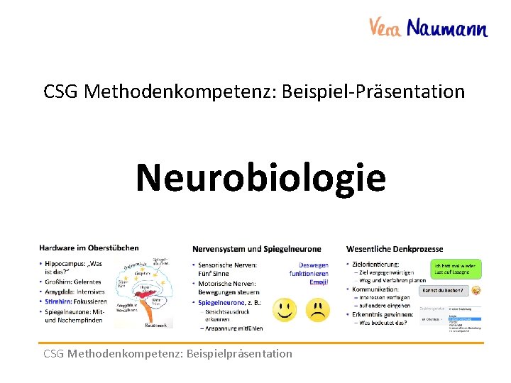 CSG Methodenkompetenz BeispielPrsentation Neurobiologie CSG ...