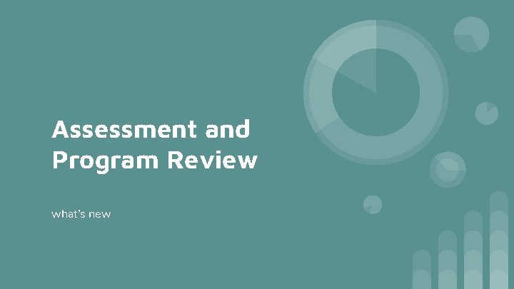 Assessment and Program Review whats new the point