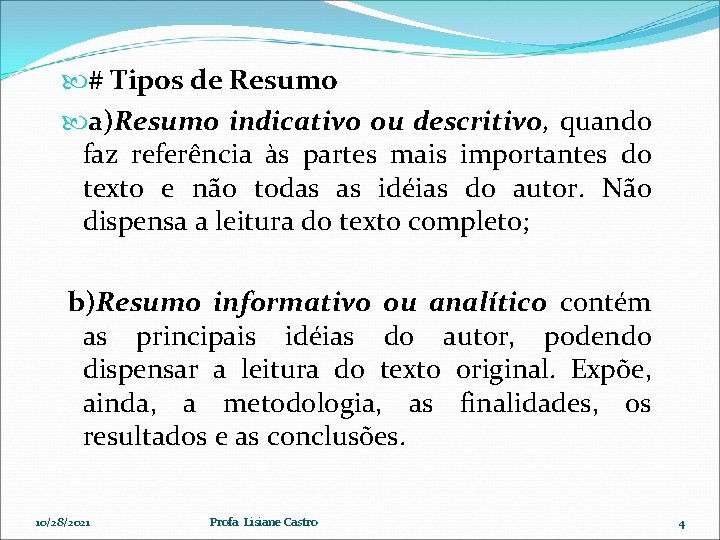 TCNICAS DE ESTUDO RESUMO NBR 6028 Resumo apresentao
