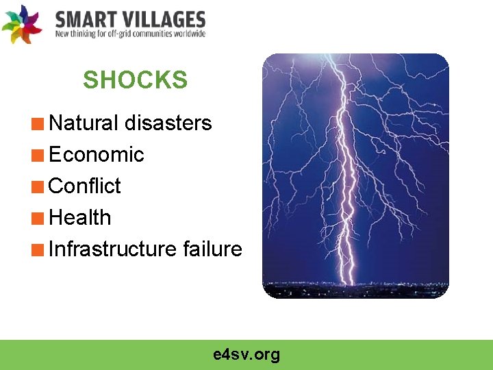 Nov 2016 SMART VILLAGES RESILIENCE Bernie Jones e
