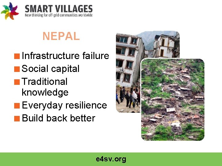 Nov 2016 SMART VILLAGES RESILIENCE Bernie Jones e