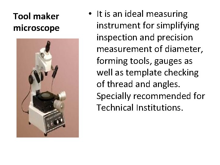 Bench micrometer One wire methode Three wire method