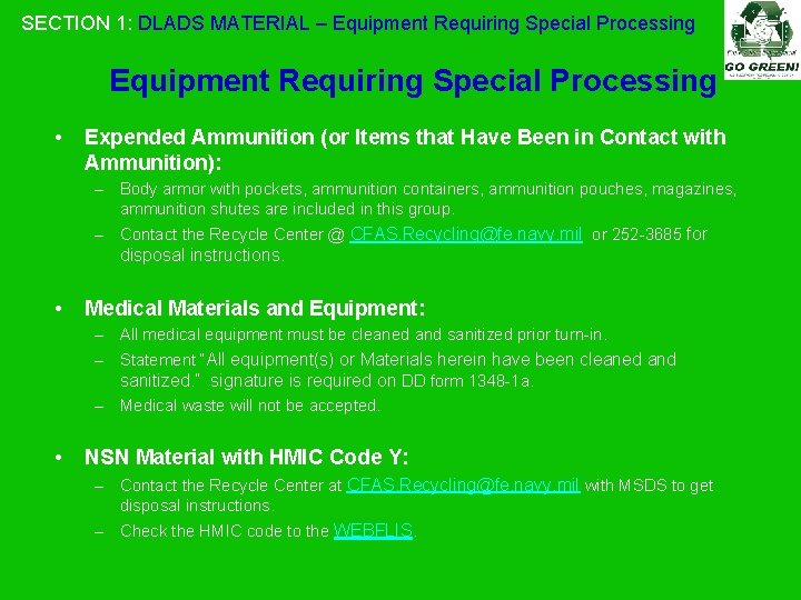 Commander Fleet Activities Sasebo Government Property Disposal Procedures