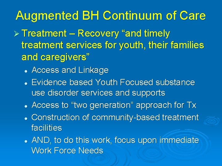 Building the Adolescent Substance Use Disorder Treatment Continuum