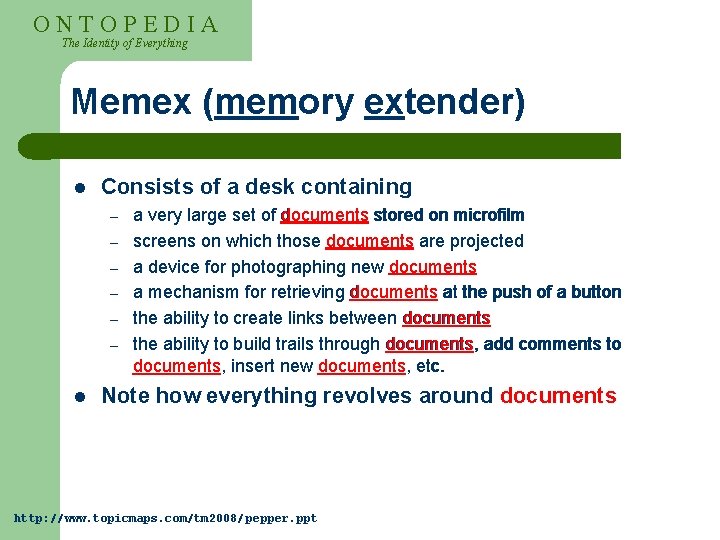 ONTOPEDIA The Identity of Everything is a Subject