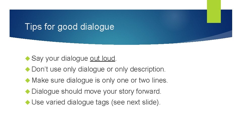 Dialogue POWERPOINT WRITTEN BY ASHLEY GAY Brain POP