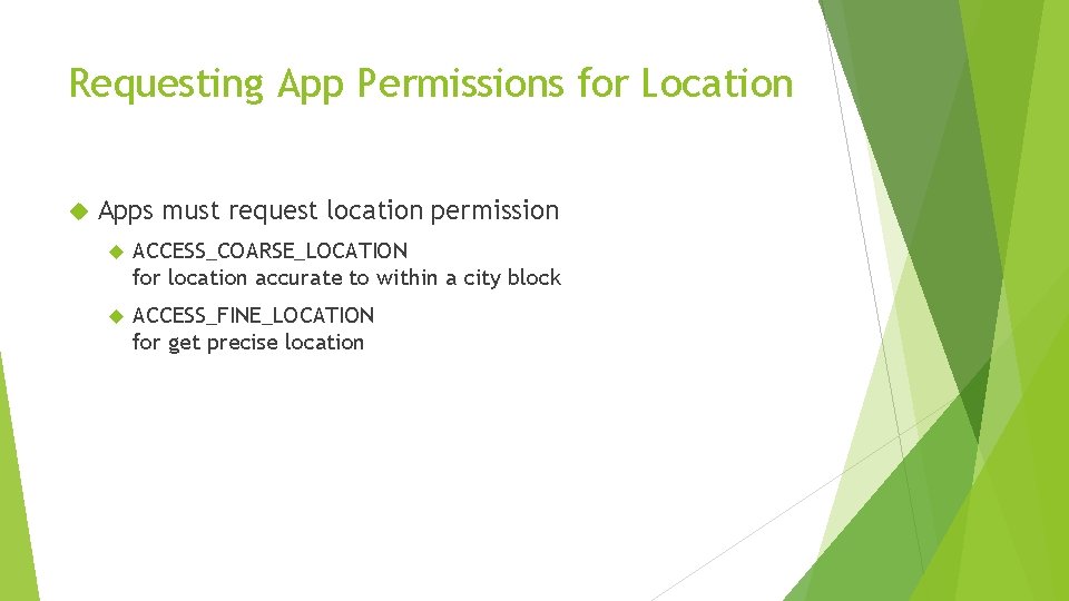 Mobile Programming Location Based Services I OVERVIEW Introduction