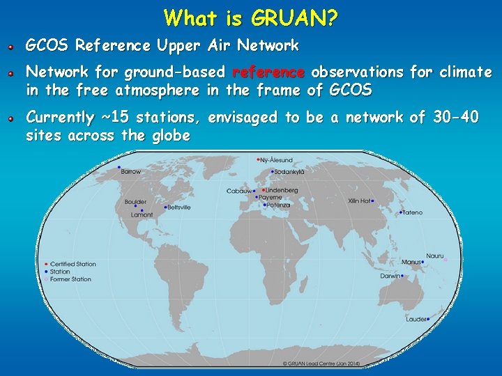 Global Climate Observing System GCOS including GRUAN Greg