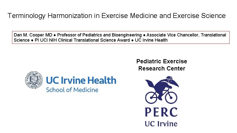 Terminology Harmonization in Exercise Medicine and Exercise Science