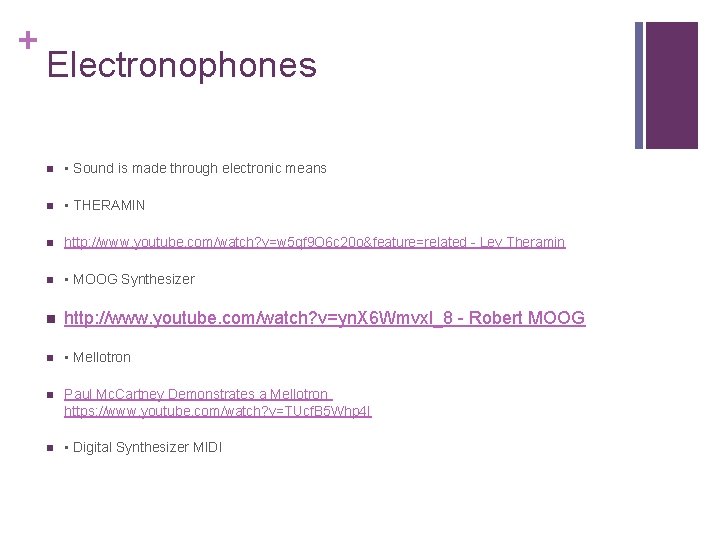 Instrument Classifications Music Education Laurentian University SOUND ...