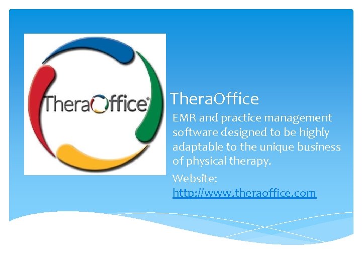 Equipment and Software Sarah Cheng Computer Software Thera
