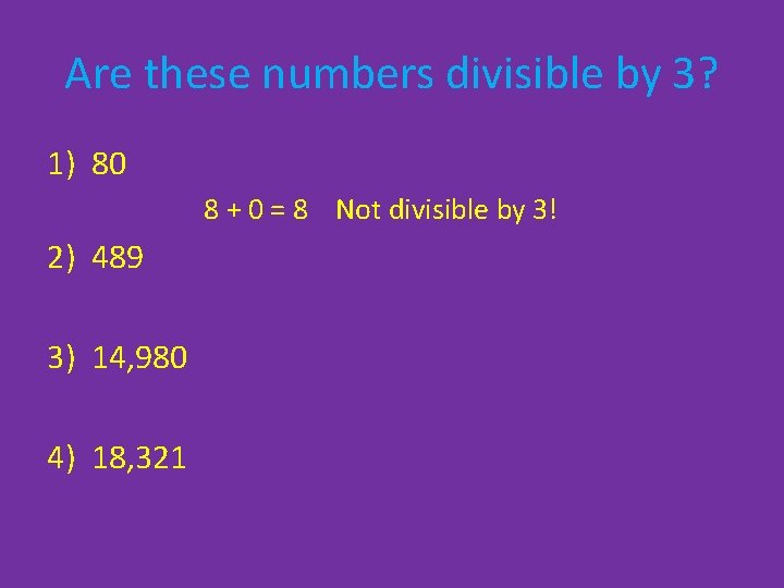 Divisibility Rules Page 10 in textbook What does