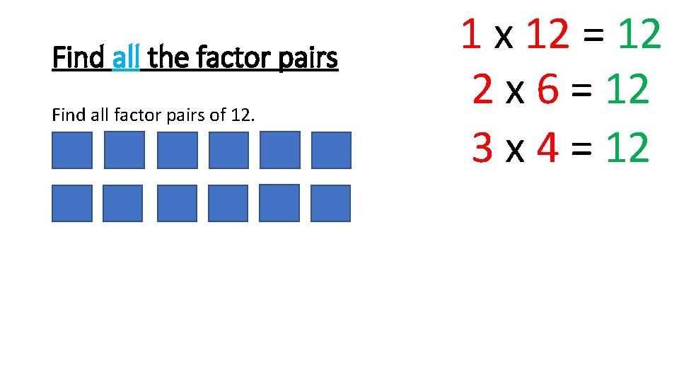 Finding all the Factors Divisibility Tricks Lets Review