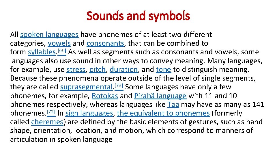 Structure of Language When described as a system