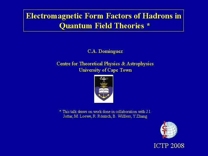 Electromagnetic Form Factors of Hadrons in Quantum Field