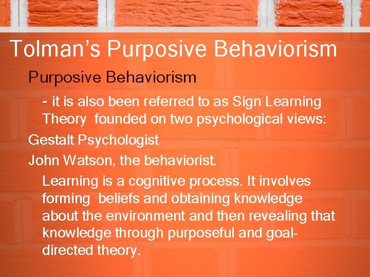 Neo Behaviorism Prepared by Villanueva Donita Rose A